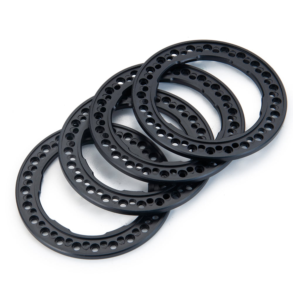 1.9" Aluminium Beadlock Rings (Drilled)-Black
