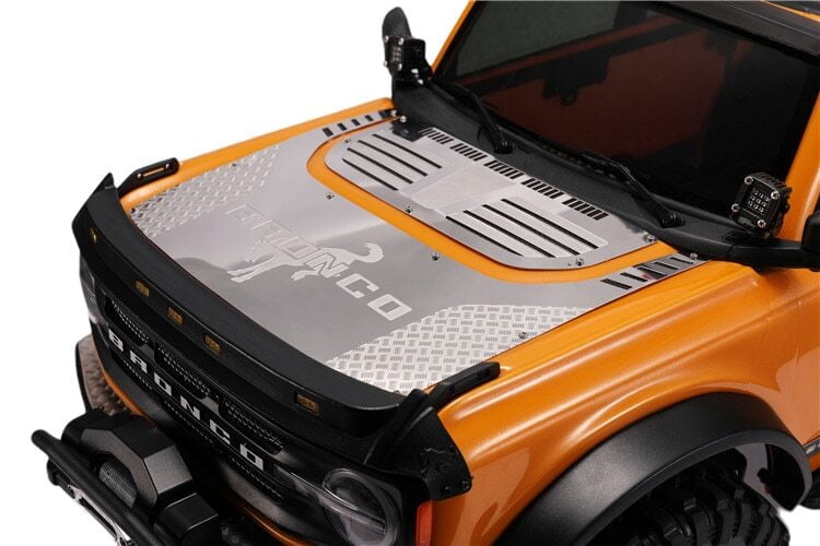 DJ 1/10 Metal Engine Cover Sheet TRAXXAS TRX4 Bronco Hood Protection ...
