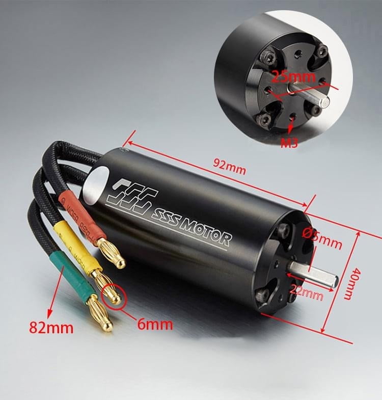 SSS 4092-V2 kv2000 Brushless Motor W/O Water Cooling – RC models Part ...