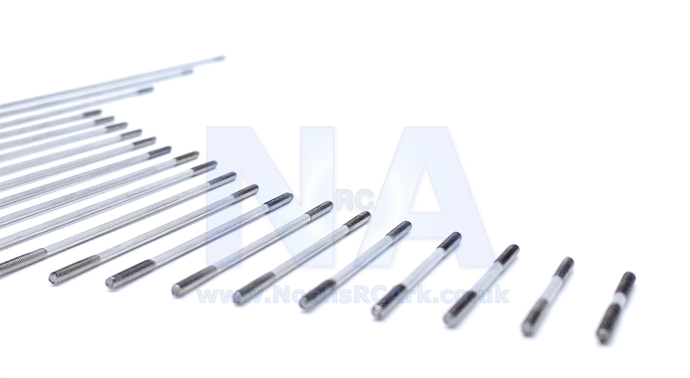 2 x Stainless Pushrods (M2) – 140mm RC models Part | Noah's RC Ark