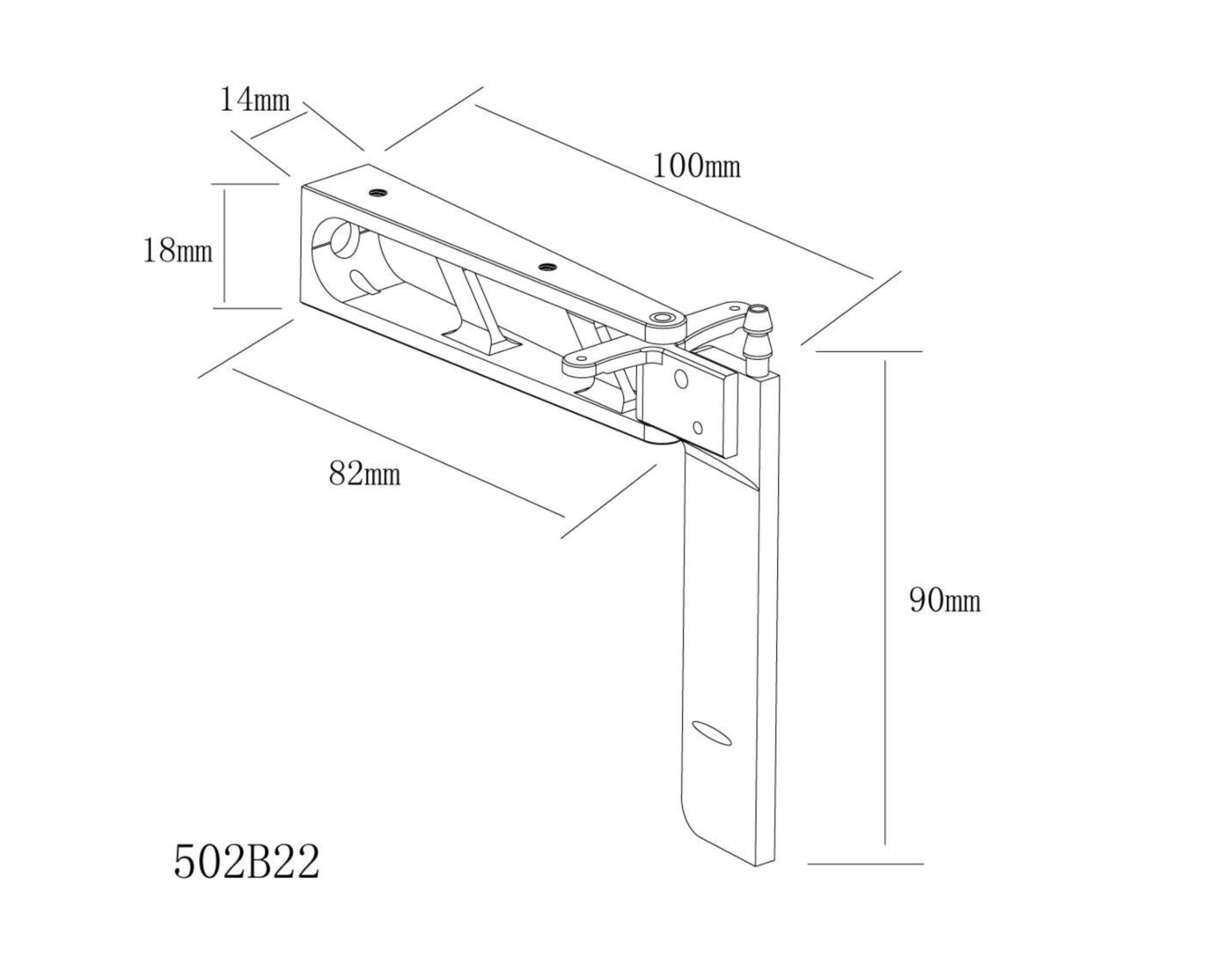 Aluminum Rudder with Water inlet 90mm