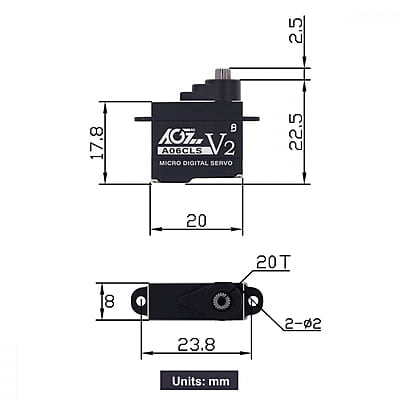 AGFRC Micro Digital Servo 0.052/3kg (Purple,TYU,15T)